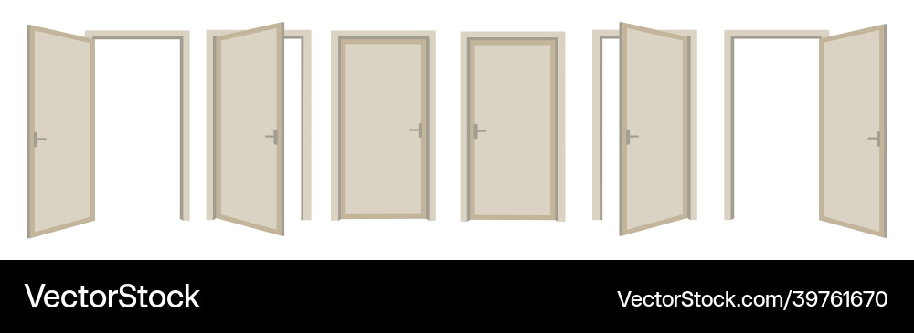 Interior doors picture home design house Vector Image