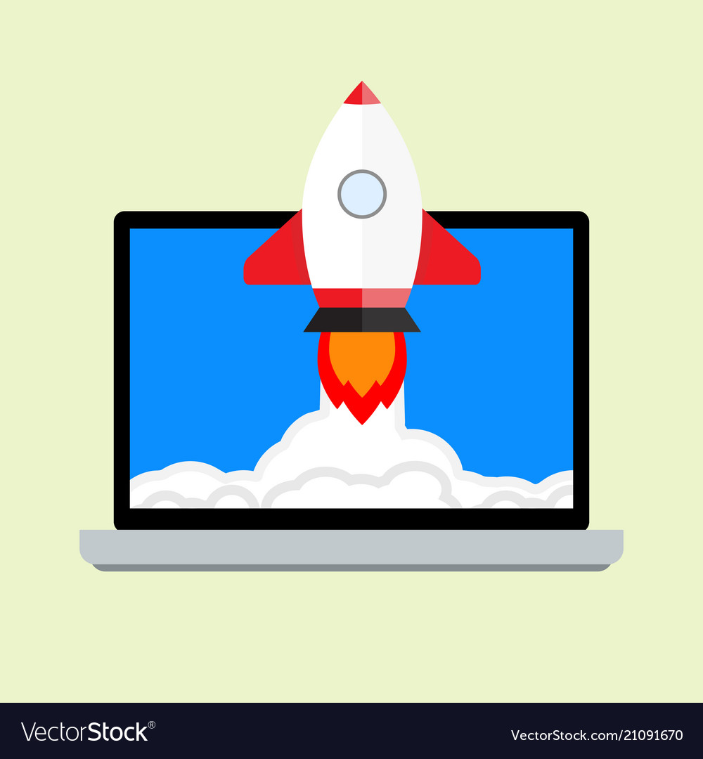Launch startup project Royalty Free Vector Image
