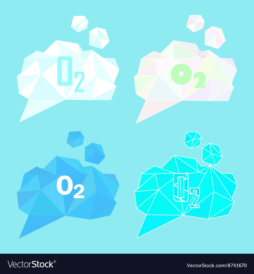O2 cloud Royalty Free Vector Image - VectorStock