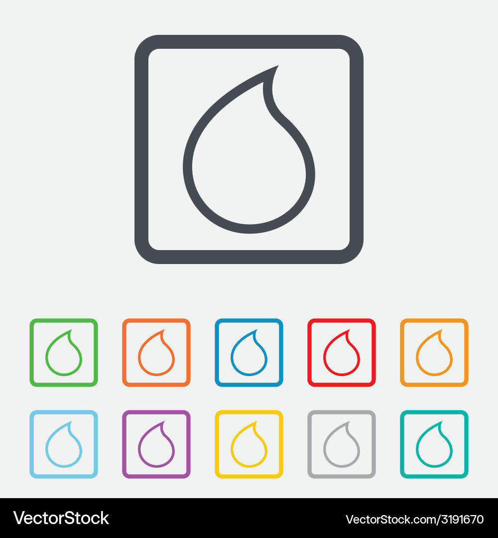 Water drop sign icon tear symbol Royalty Free Vector Image