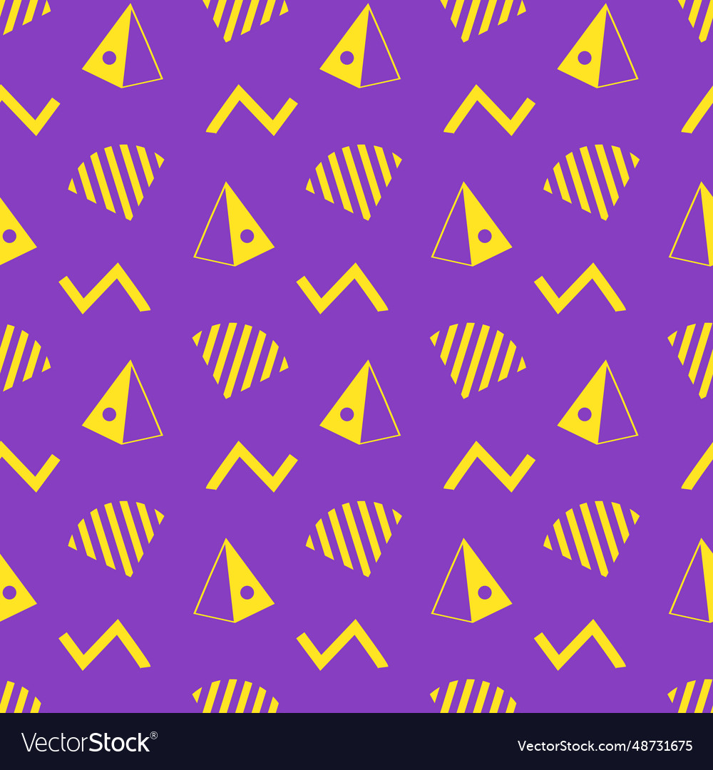 90s trendy geometric memphis seamless pattern Vector Image 90s trendy geometric memphis seamless pattern Vector Image