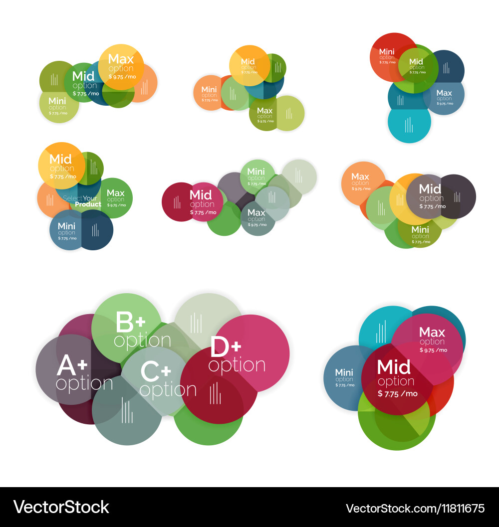 Business circle infographic banner template Vector Image