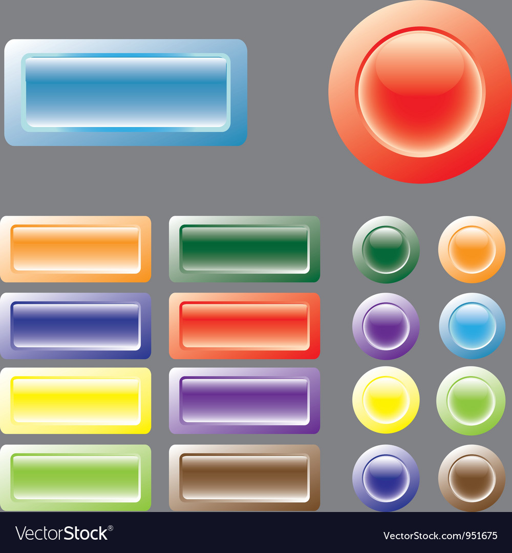 Button Royalty Free Vector Image - VectorStock