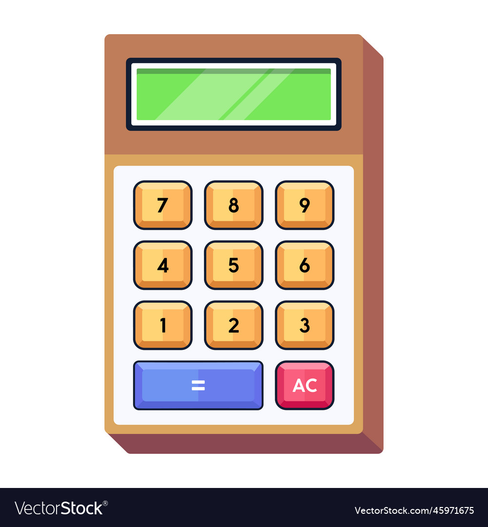 Calculation machine Royalty Free Vector Image - VectorStock