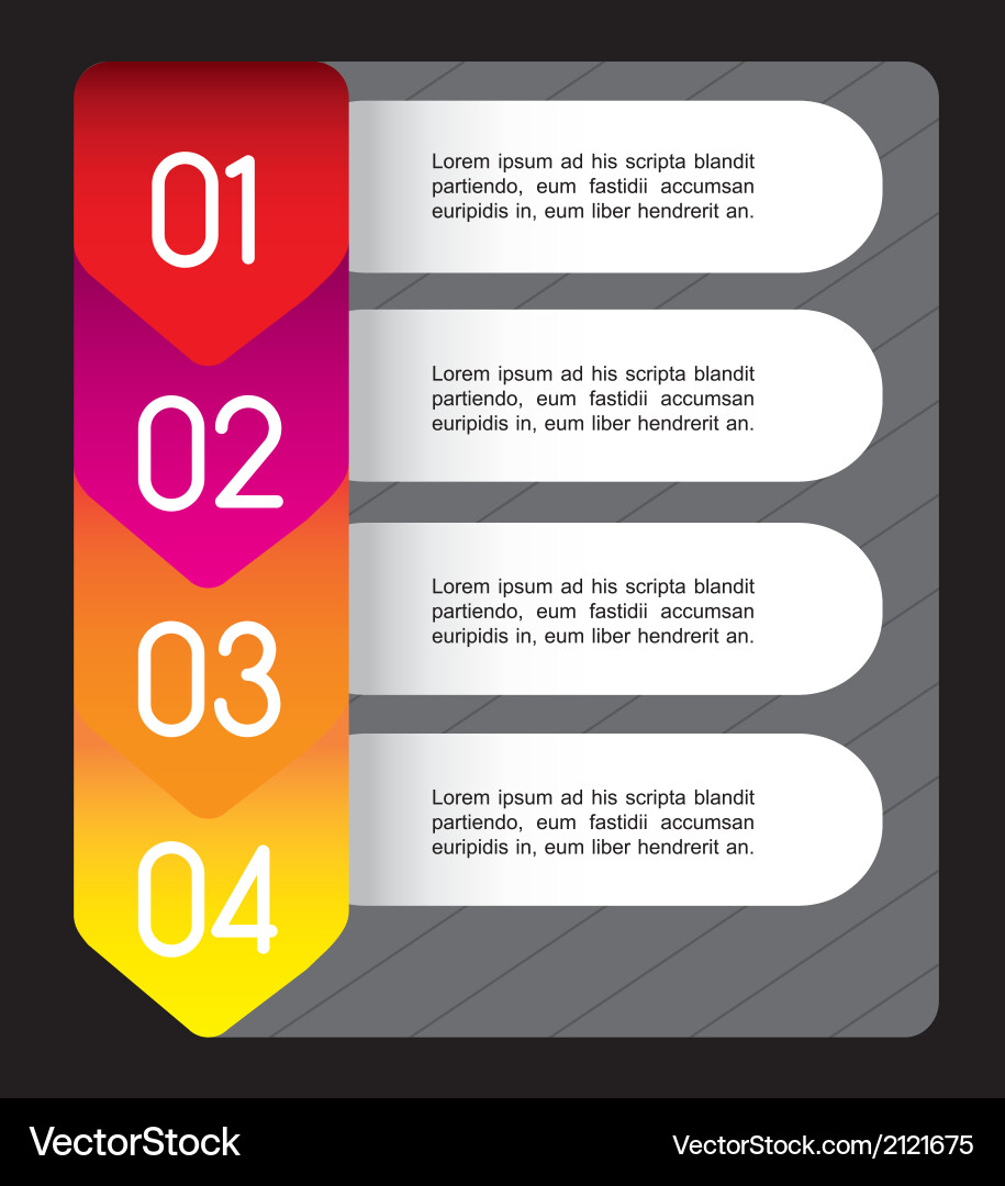 Design of advertisement numbers Royalty Free Vector Image
