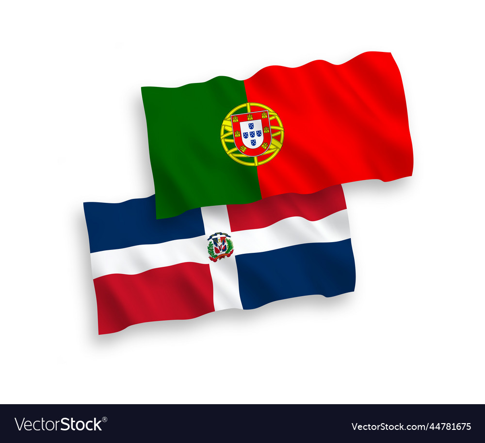 Flags of portugal and dominican republic Vector Image