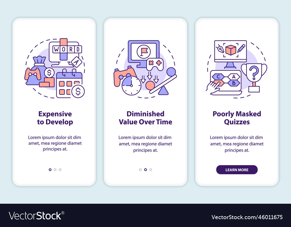 Gamification Challenges In E Learning Onboarding Vector Image