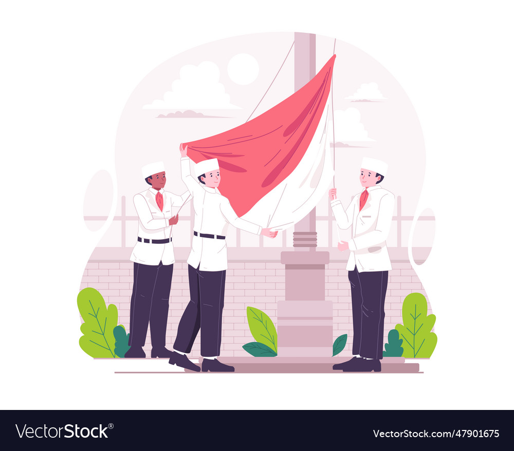Indonesian independence day concept Royalty Free Vector