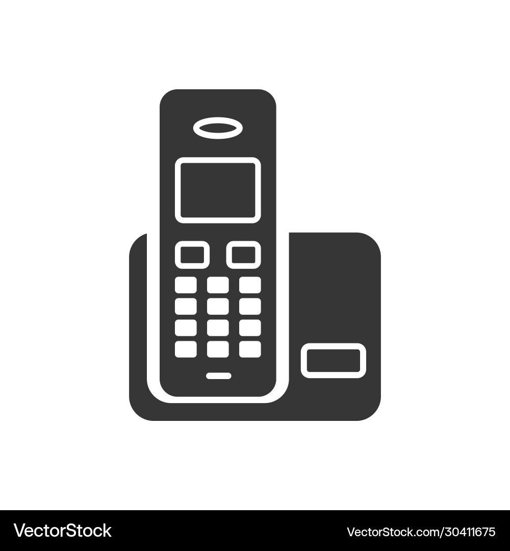 Portable phone glyph single isolated icon Vector Image
