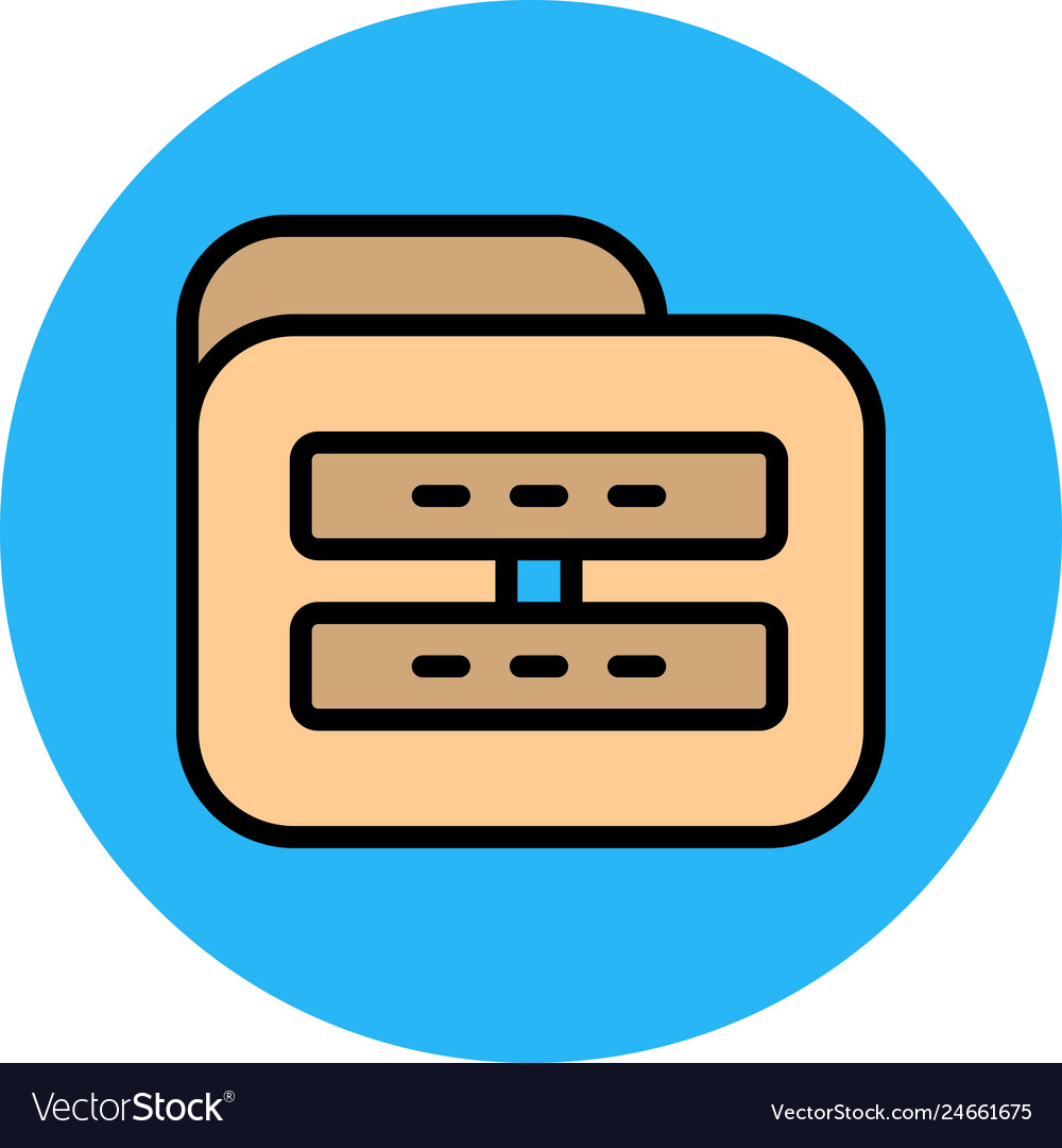 Server folder icon Royalty Free Vector Image - VectorStock