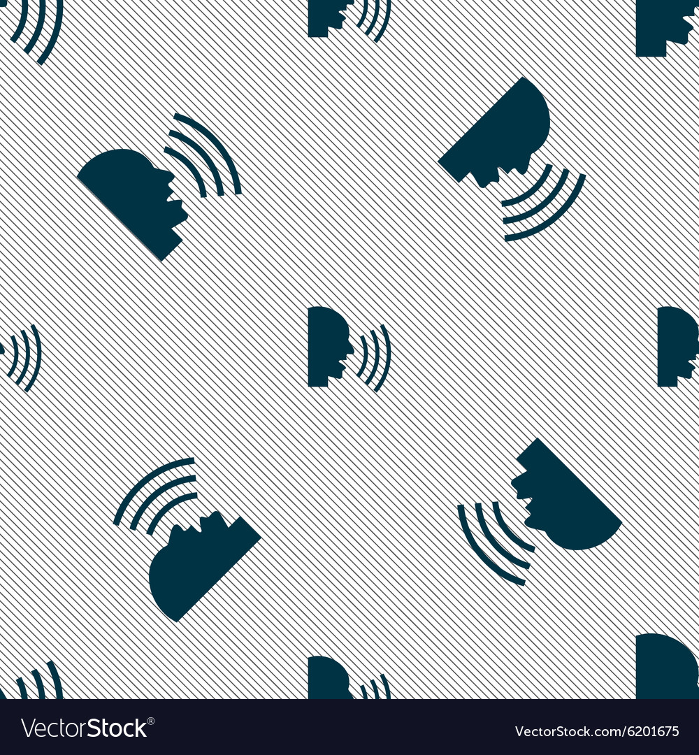 Talking flat modern web icon seamless pattern Vector Image