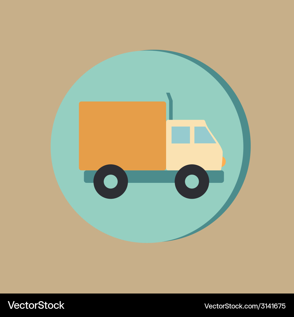 Truck logistic icon symbol laden Royalty Free Vector Image