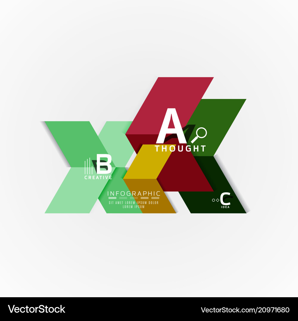 Abstract geometric option infographic banners a b Vector Image
