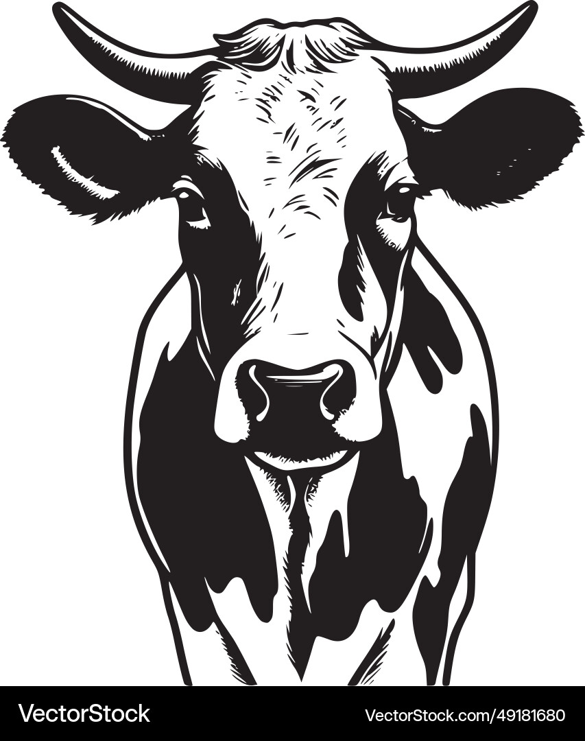 Cow - minimalist and simple silhouette Royalty Free Vector