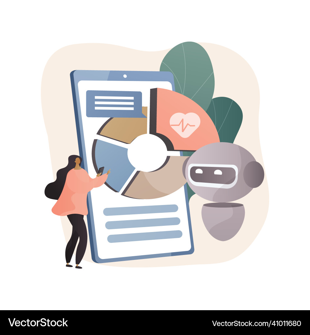 Digital wellbeing abstract concept Royalty Free Vector Image