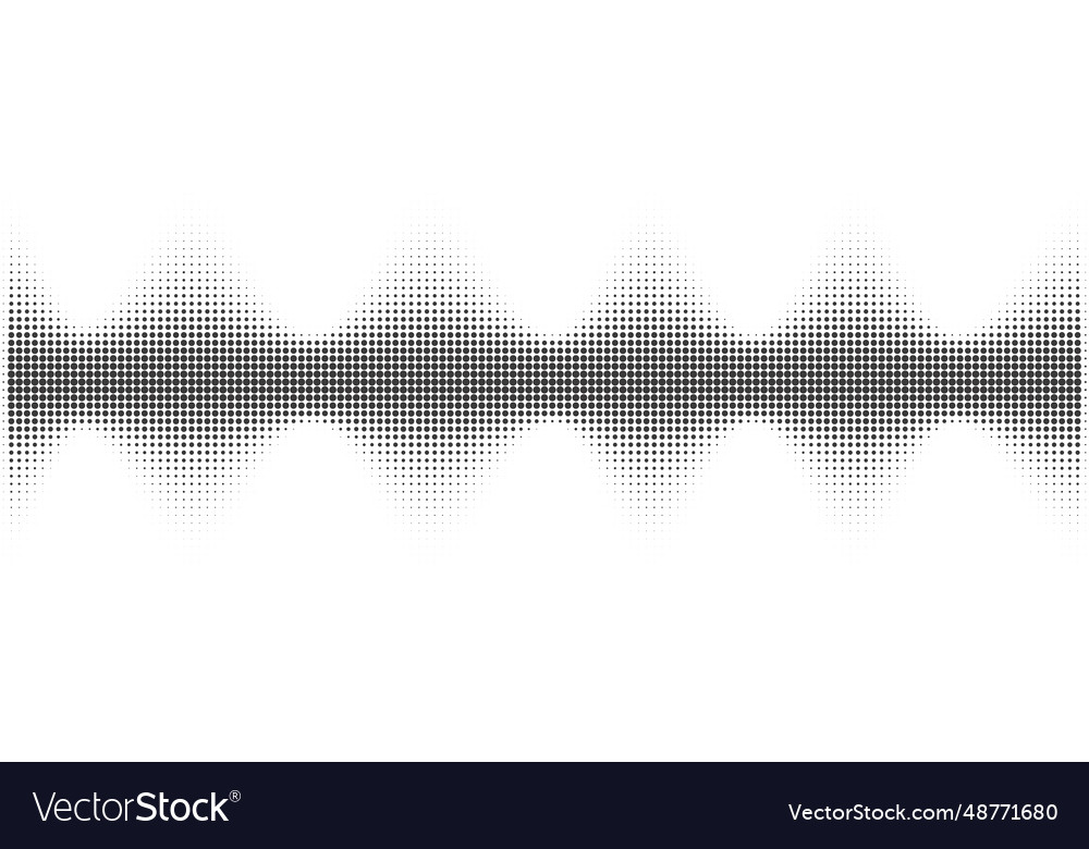 Dotted wave halftone pattern abstract Royalty Free Vector