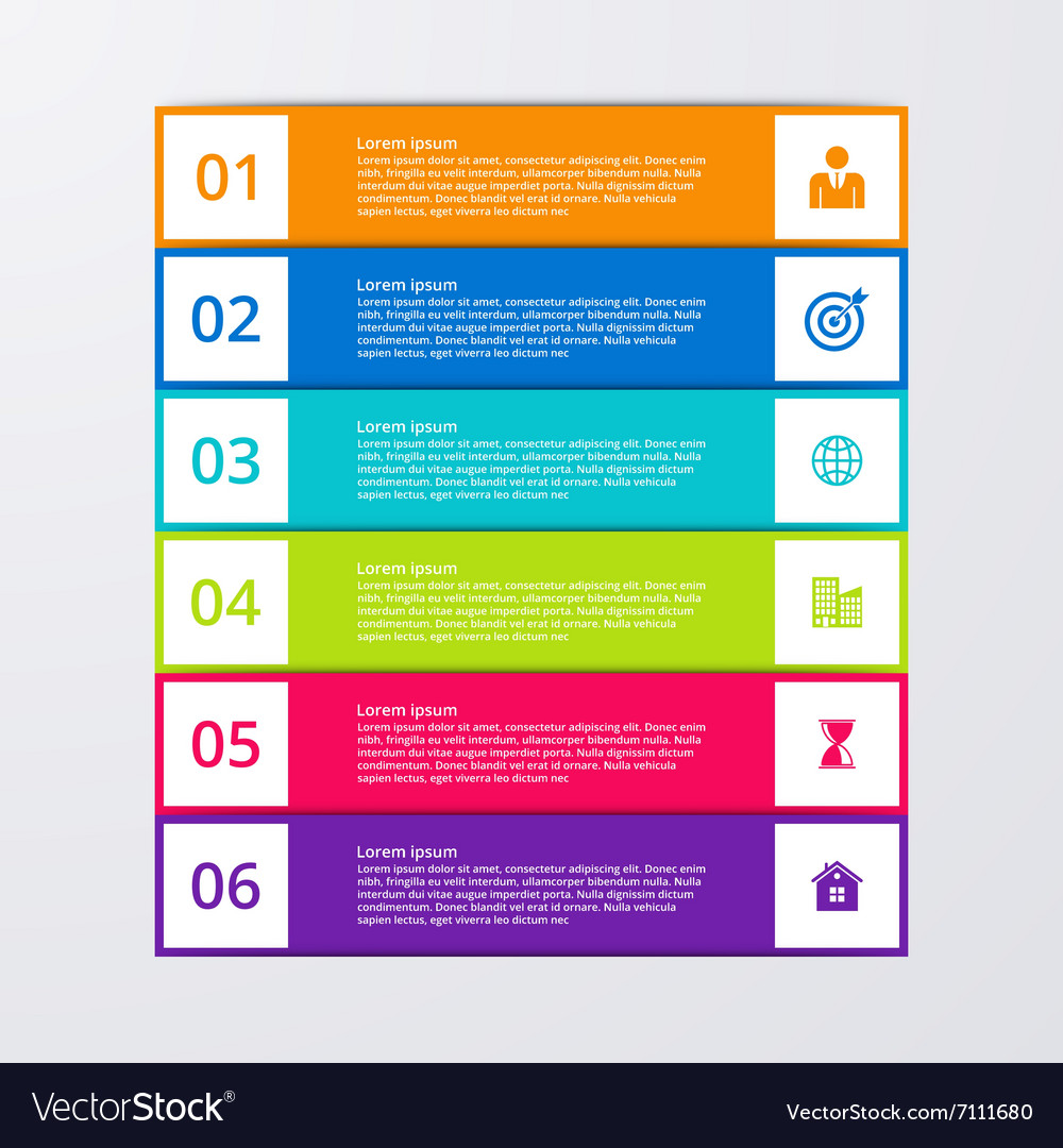 Infographics six options Royalty Free Vector Image