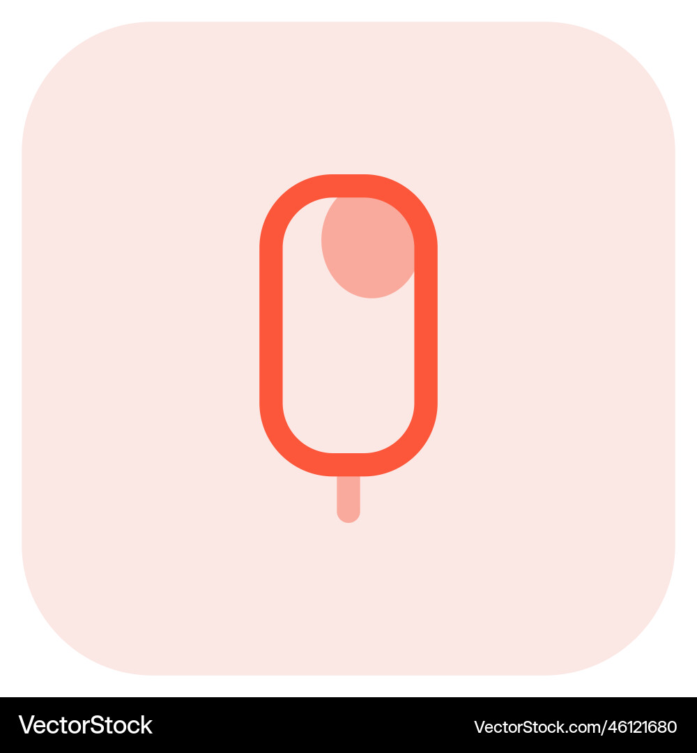 Juicy ice candy bar with flavored topping Vector Image