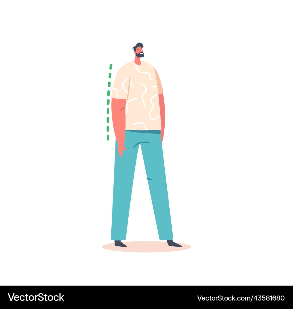 Male character right standing position isolated Vector Image