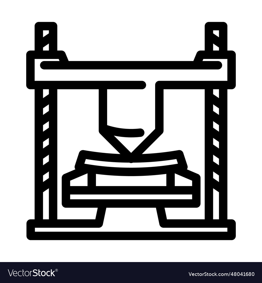 Materials testing mechanical engineer line icon Vector Image