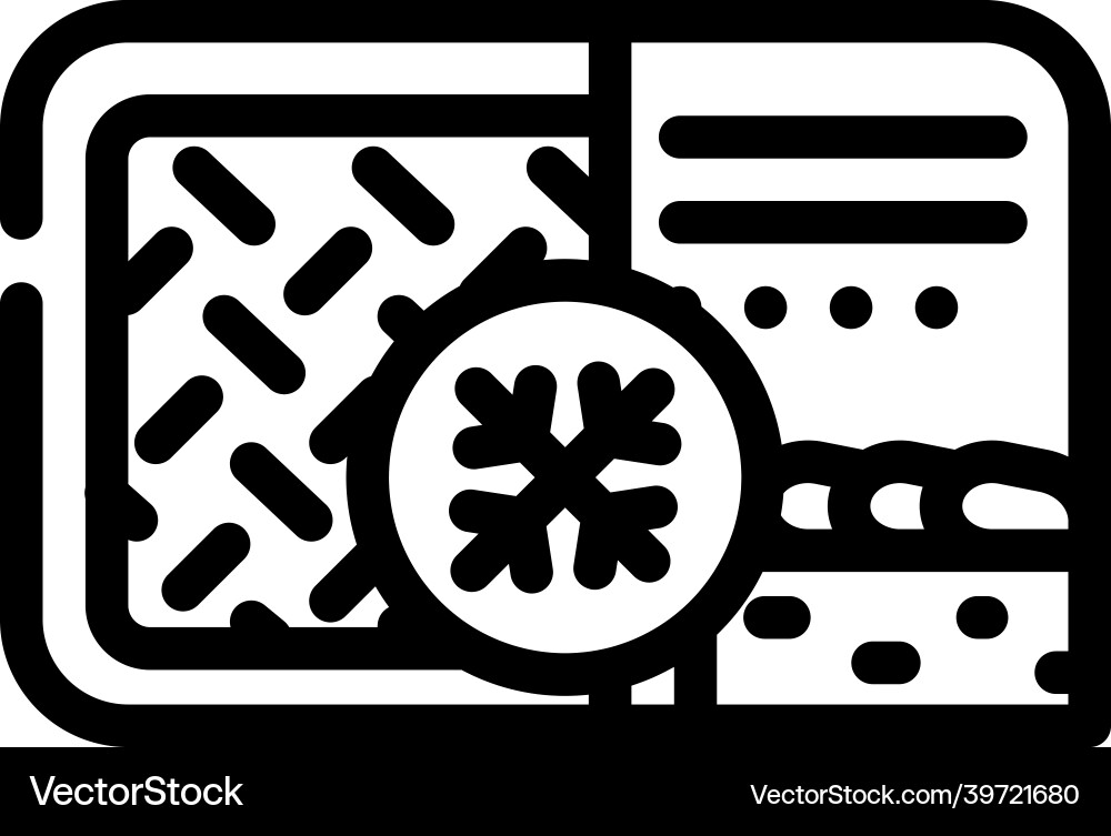 Meat pie frozen dish line icon Royalty Free Vector Image