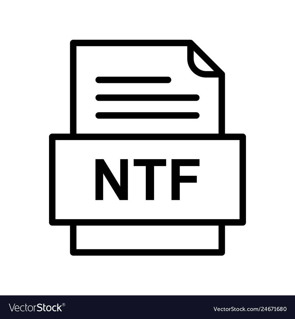 Ntf file document icon Royalty Free Vector Image