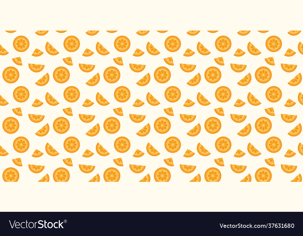Orange fruit seamless repeat pattern background Vector Image