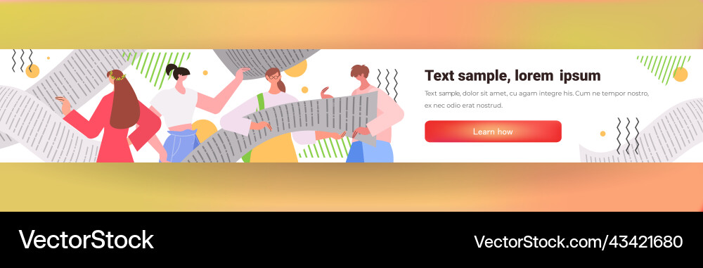 People reading paper letter new mail message Vector Image