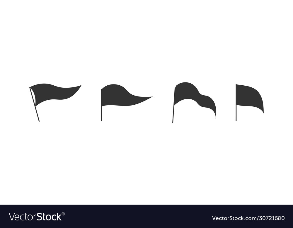 Set gray flags Royalty Free Vector Image - VectorStock