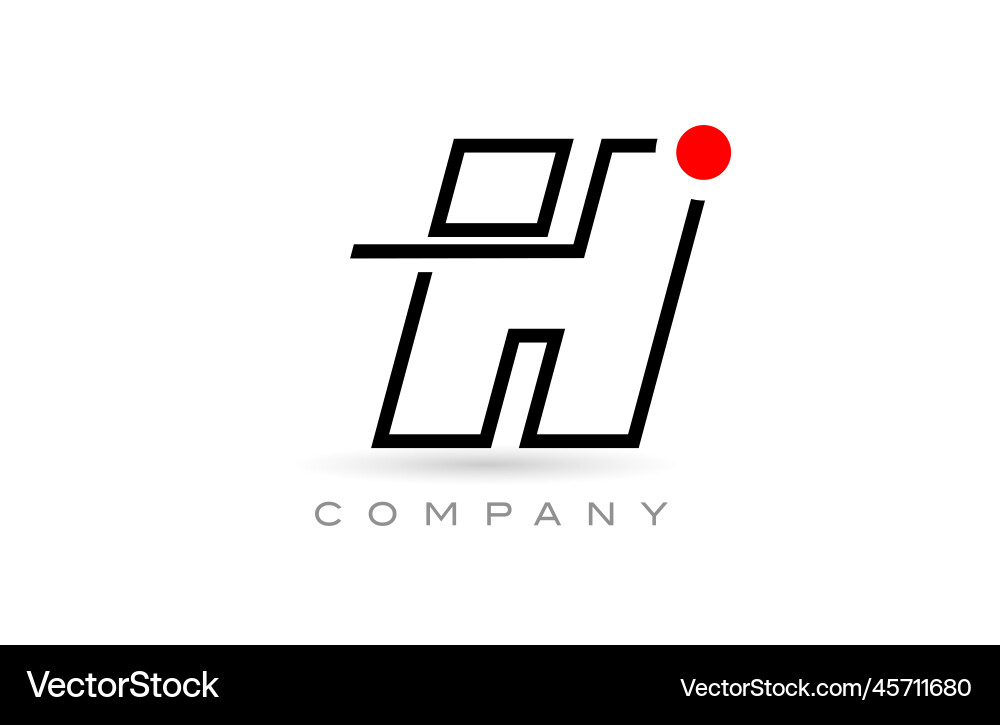 Simple h alphabet letter logo icon design with Vector Image