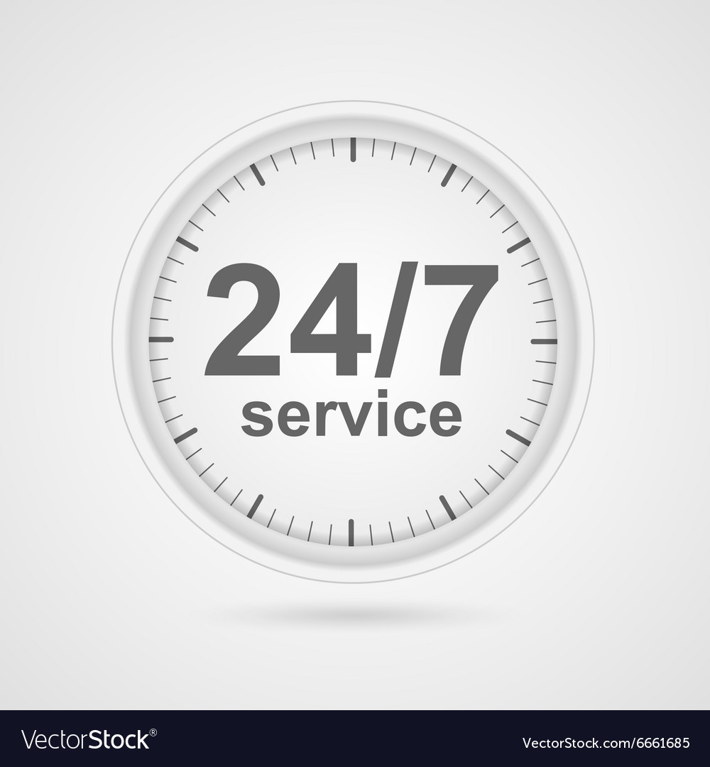 24 hours customer service icon Royalty Free Vector Image 24 hours customer service icon Royalty Free Vector Image