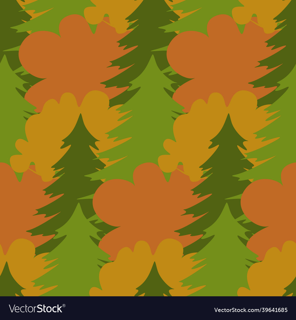 Autumn forest seamless pattern dense forest Vector Image Autumn forest seamless pattern dense forest Vector Image