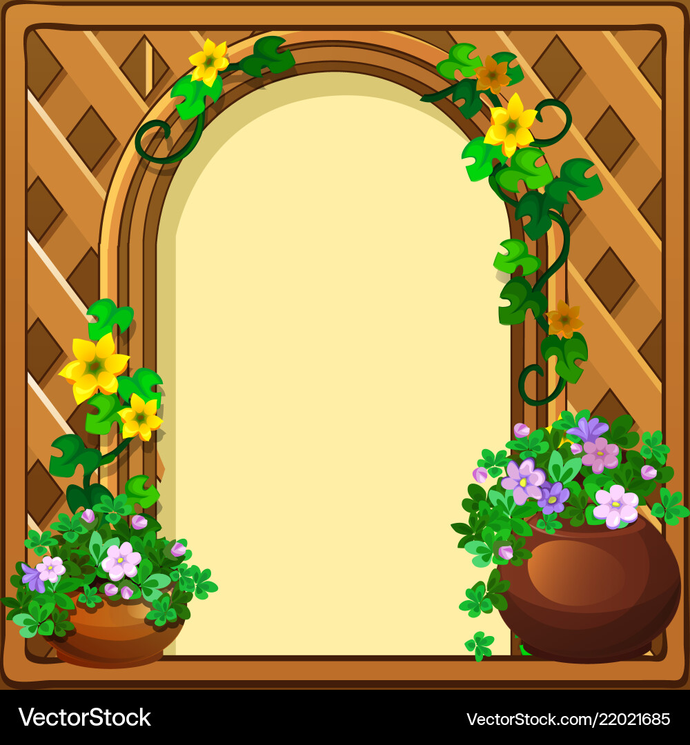 Beautiful cute greeting card with frame and space Vector Image