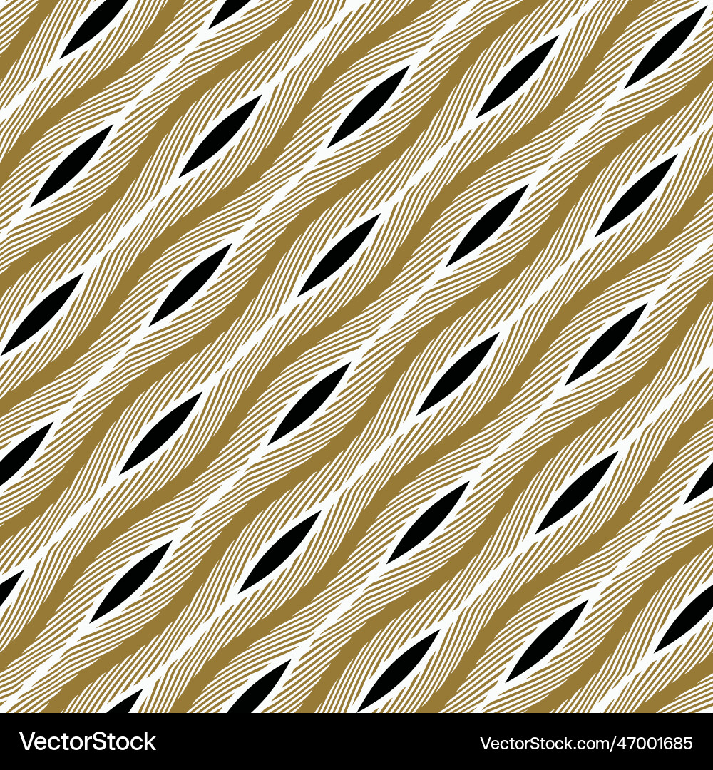 Black olive and white ornate striped patted Vector Image
