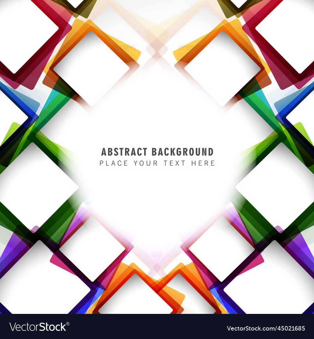 Colorful squares background design Royalty Free Vector Image