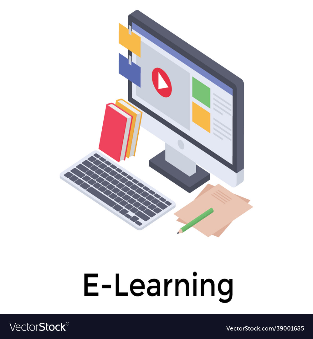 E learning Royalty Free Vector Image - VectorStock