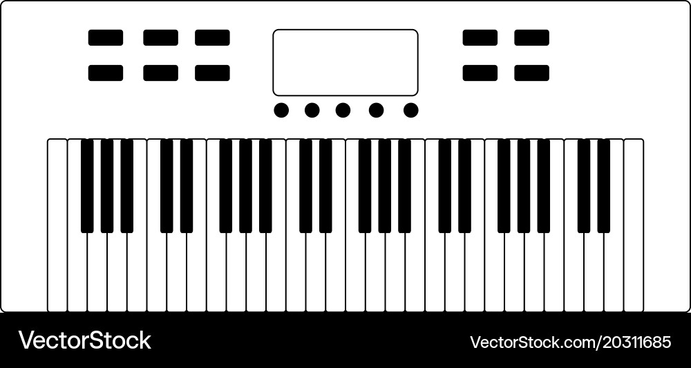 Isolated keyboard icon musical instrument Vector Image