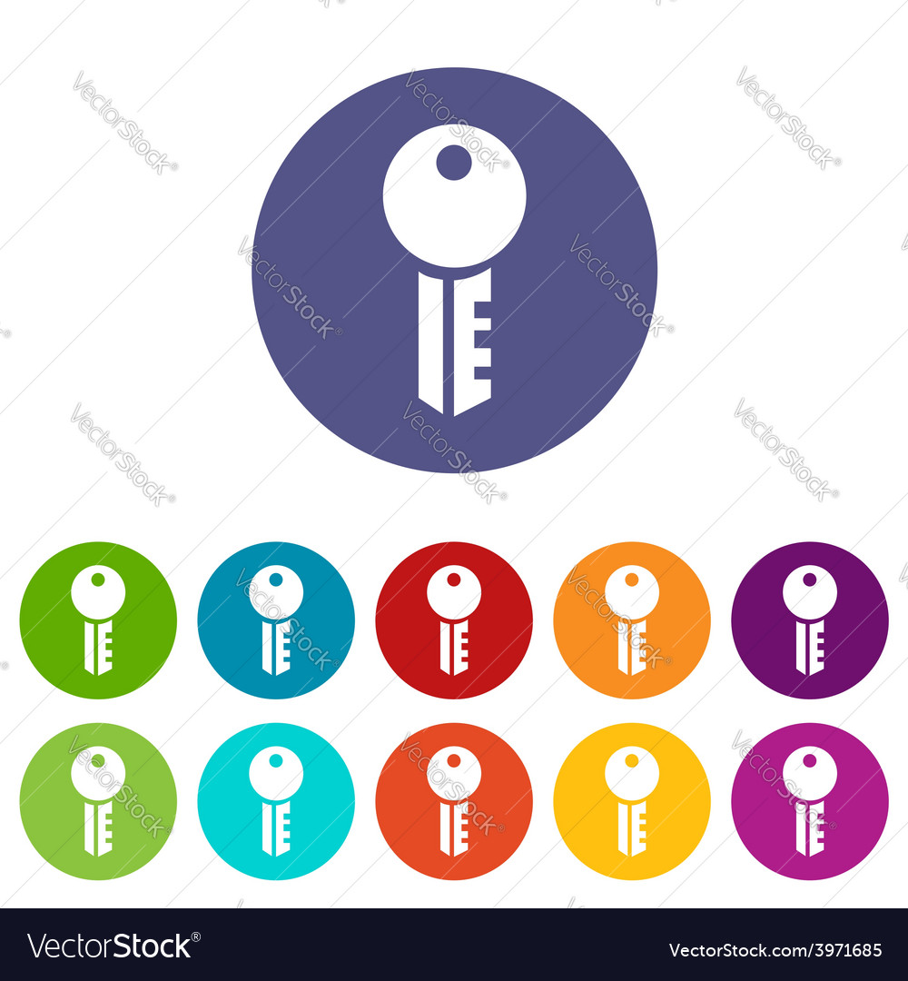 Key flat icon Royalty Free Vector Image - VectorStock