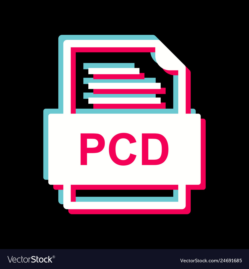 Pcd file document icon Royalty Free Vector Image