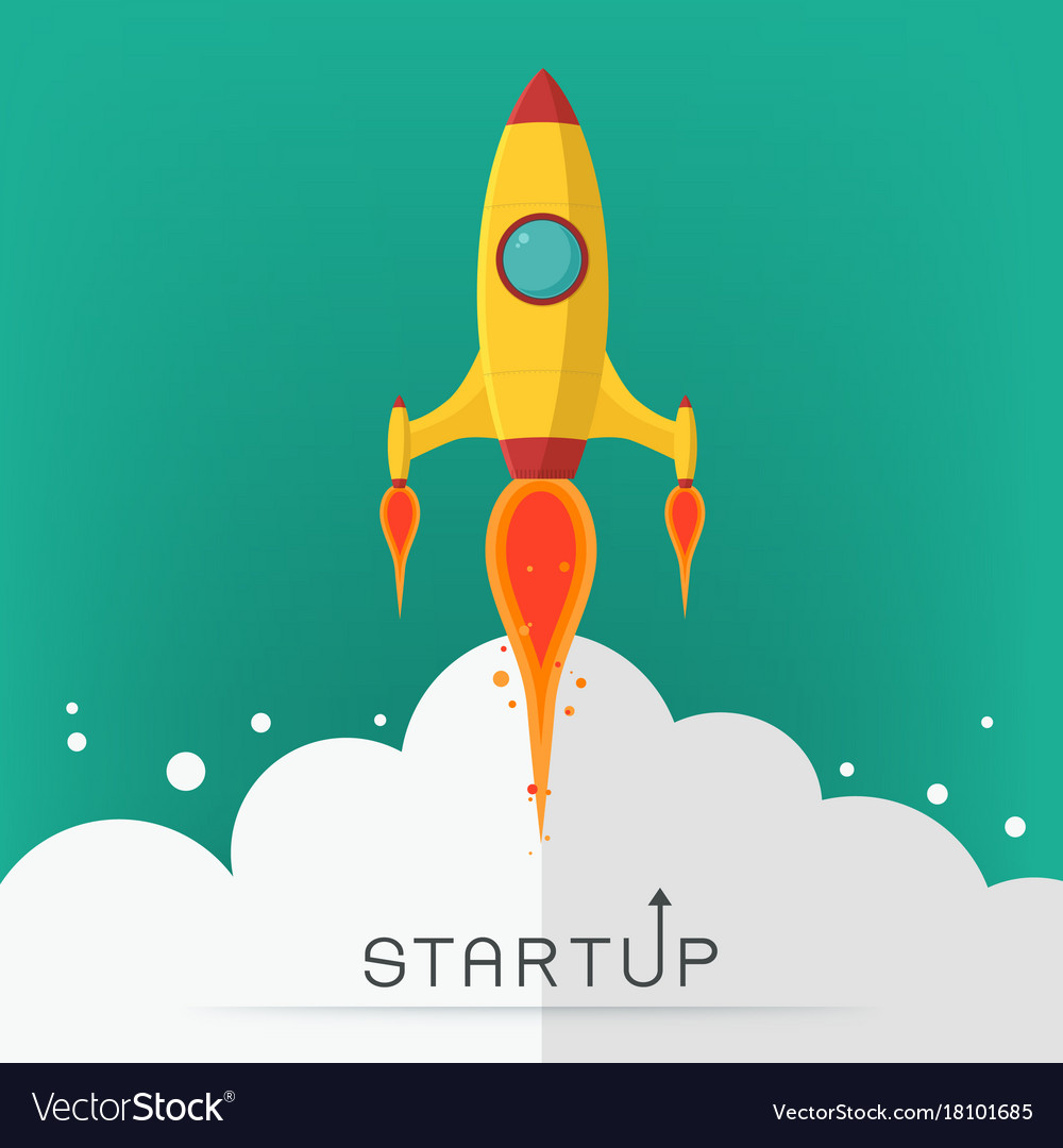 Rocket launch Royalty Free Vector Image - VectorStock