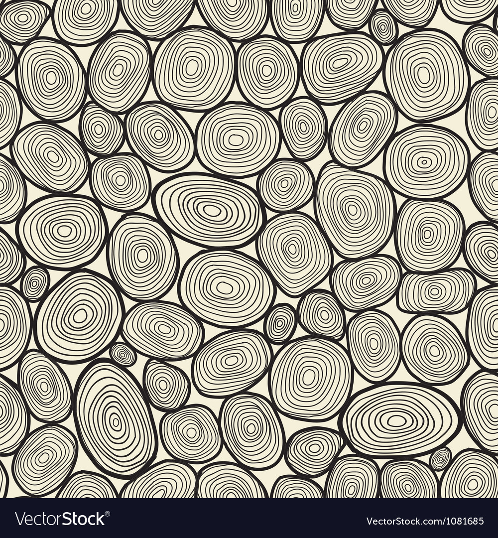 Seamless Circles Hand Drawn Pattern Circles Vector Image