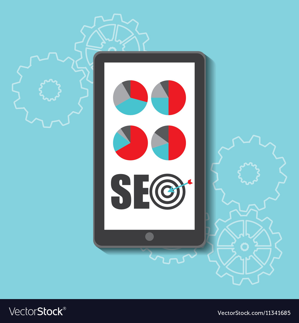 Search engine optimization flat icons Royalty Free Vector