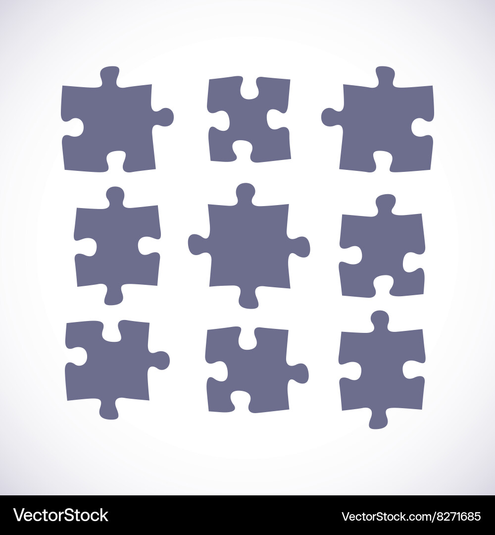 Set of puzzle pieces Royalty Free Vector Image