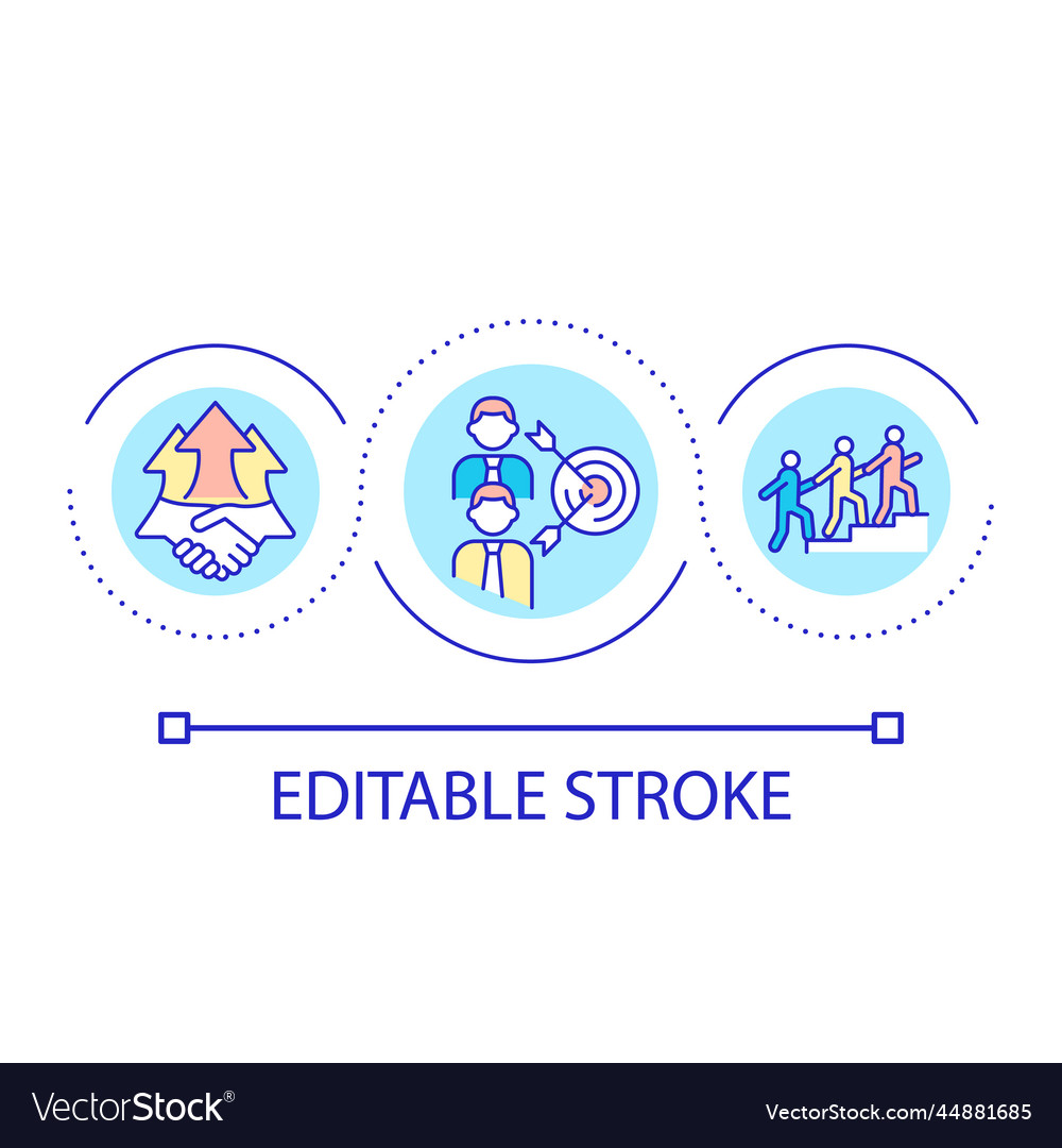 Supportive work environment loop concept icon Vector Image Supportive work environment loop concept icon Vector Image