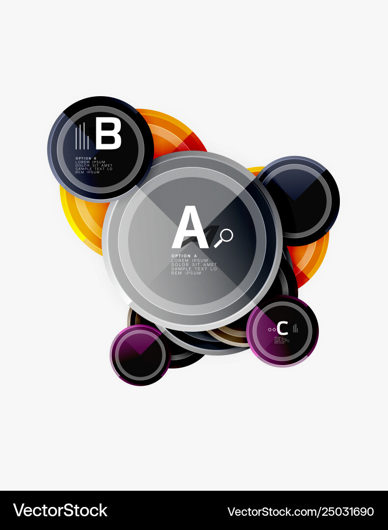 Abstract round geometric shapes modern circles Vector Image