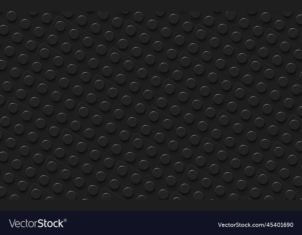 Black plastic toy blocks dark bricks background Vector Image Black plastic toy blocks dark bricks background Vector Image