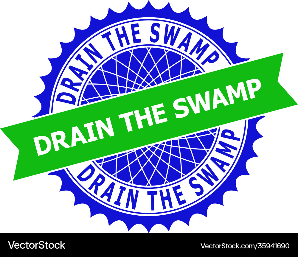 Drain the swamp bicolor clean rosette template Vector Image