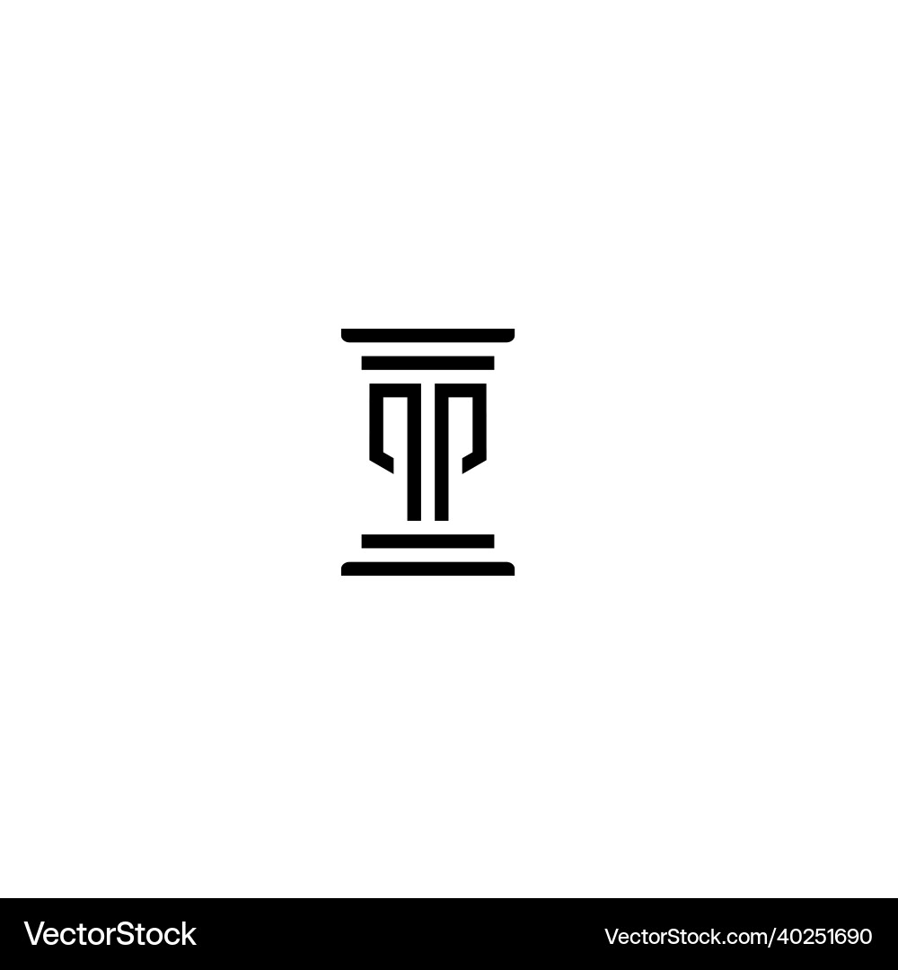 Graphic template of pillar logo Royalty Free Vector Image