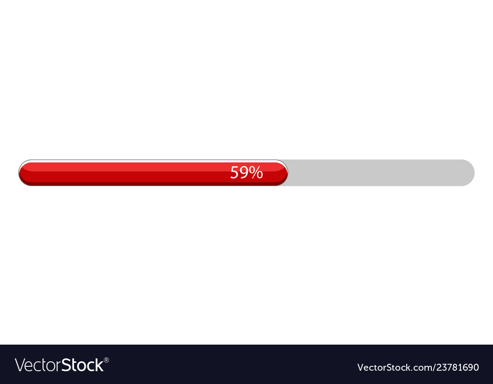 Isolated progress bar image Royalty Free Vector Image