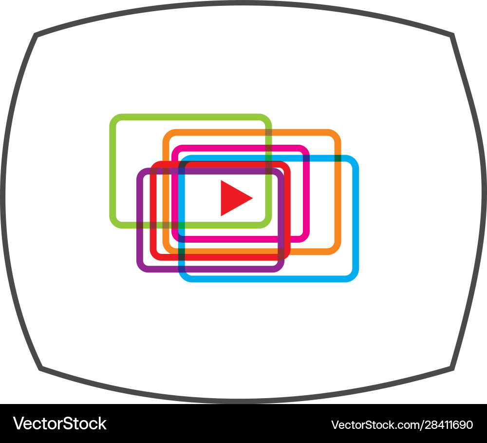 Logo player abstract movie design template Vector Image